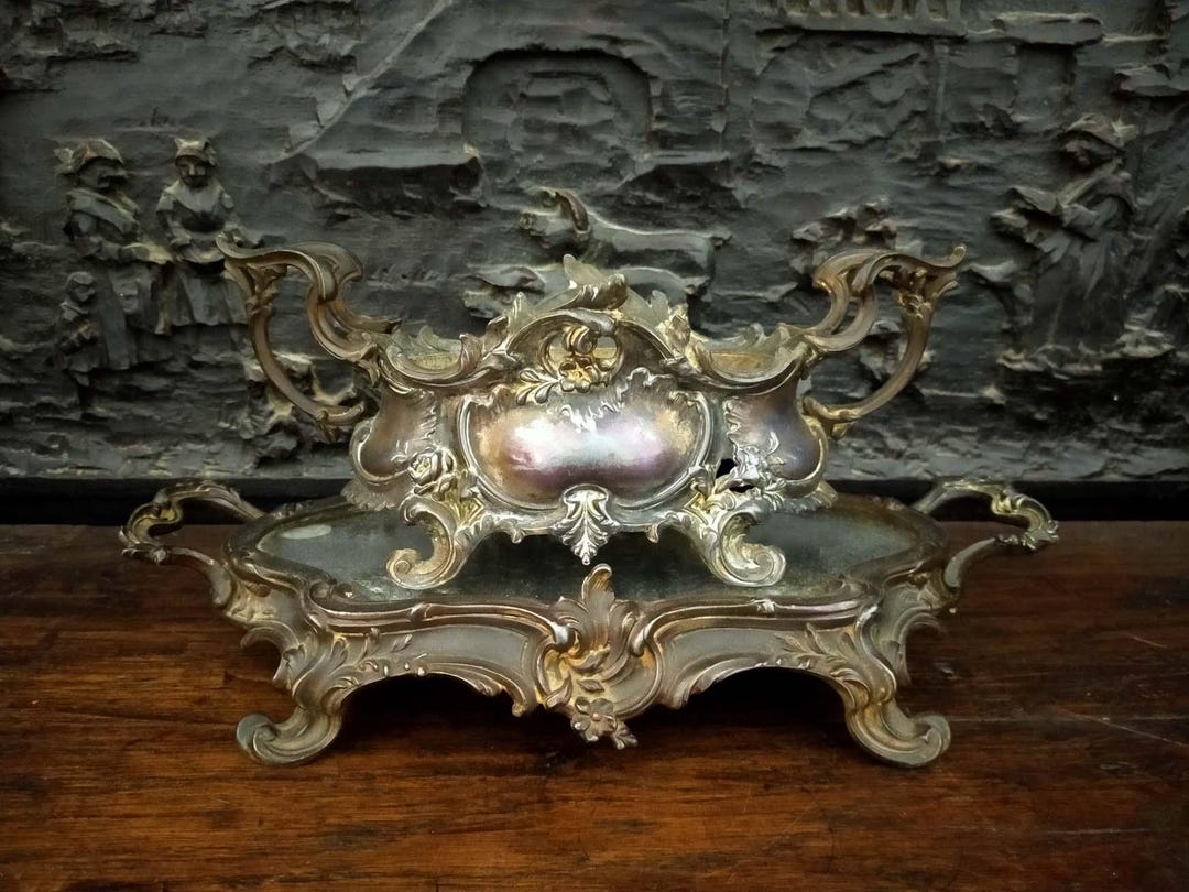 Vintage LUX Table Planter, Original Base With Mirror, Lux Flower Holder ...