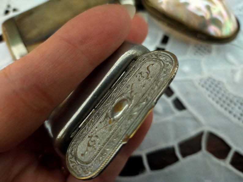 French LUX Pill Holder, Storage of Expensive Belongings, Silver-plated ...