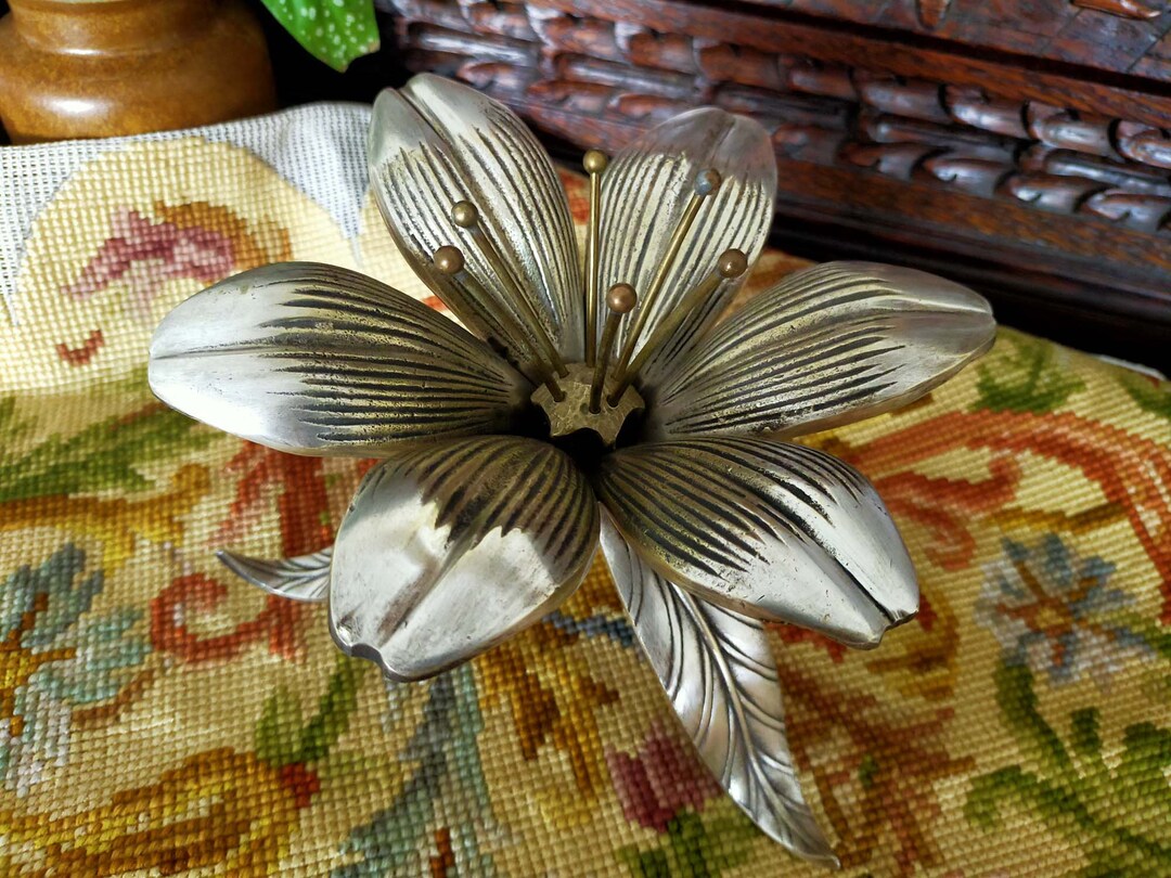 Vintage French Ashtray, Collection in Silvered Bronze, Clever Design in ...