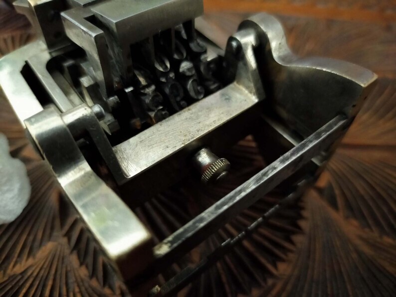 Old French Numerical Stamp Machine, Souvenir of the Mechanical Era ...
