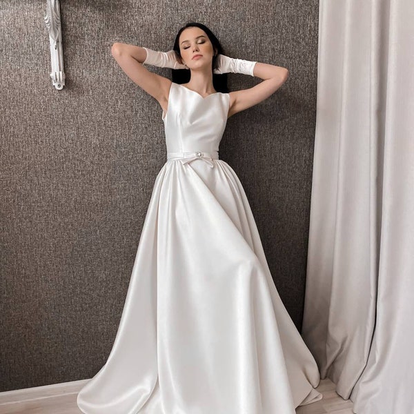 White Wedding Reception Dress - Etsy