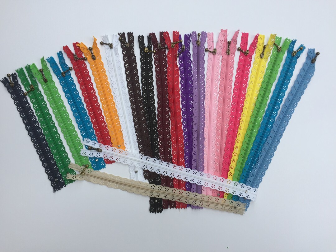 Zippers Decorative Lacy Scalloped Trim, Available in 9, 11, 13, Variety ...