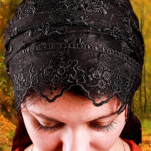 Gift for Mothers Day Black Headband Catholic Black With Ties - Etsy