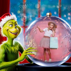 Photo Grinch Insert for Composite Photography Christmas Snowglobe Gift ...