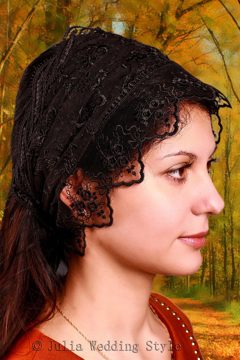 Gift for Mothers Day Black Headband Catholic Black With Ties - Etsy