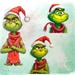 Sublimation Grinch PNG Clipart Collection Cute Whimsical Grinch Digital ...