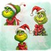 Sublimation Grinch PNG Clipart Collection Cute Whimsical Grinch Digital ...