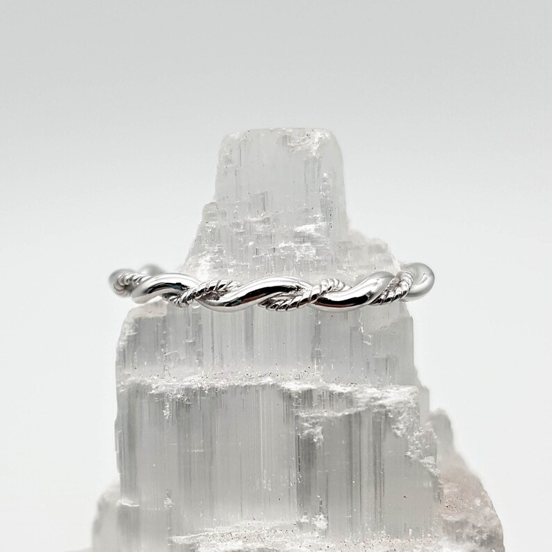 925 Sterling Silver Twist Ring Womens Silver Stacking Ring | Etsy