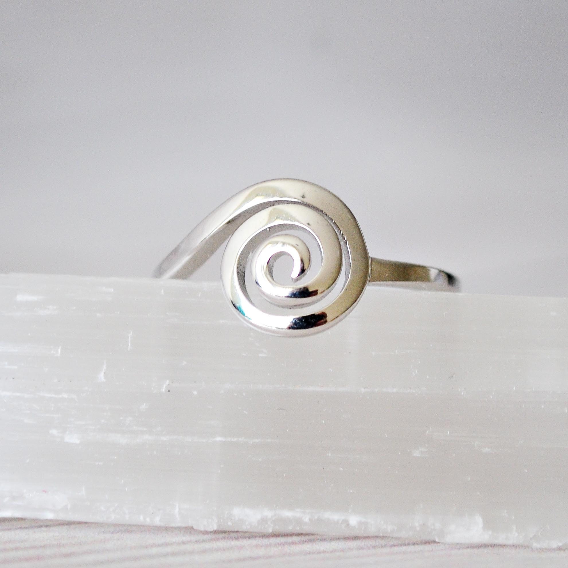 Sterling Silver Spiral Ring Cute Silver Circle Ring Swirl - Etsy
