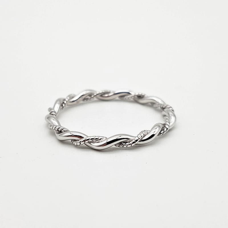 Silver Twisted Ring - Etsy