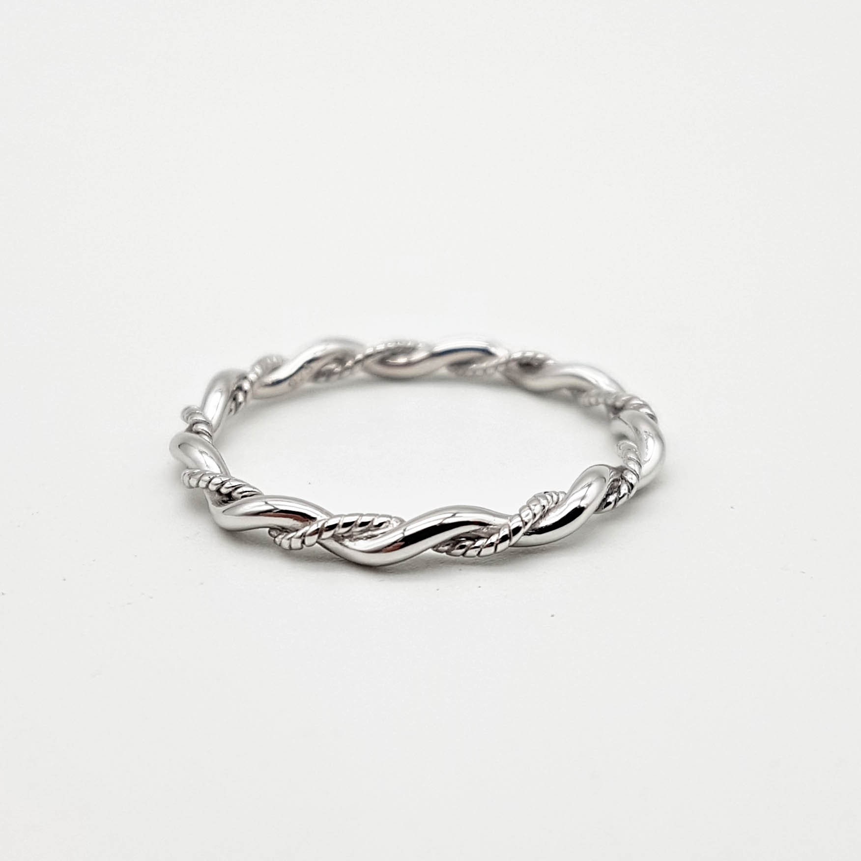 925 Sterling Silver Twist Ring | Womens Silver Stacking Ring | Cute ...