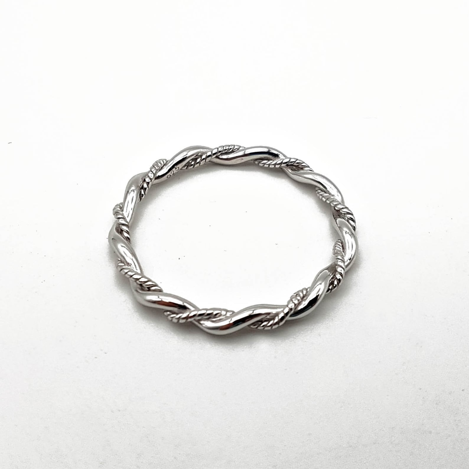 925 Sterling Silver Twist Ring | Womens Silver Stacking Ring | Cute ...