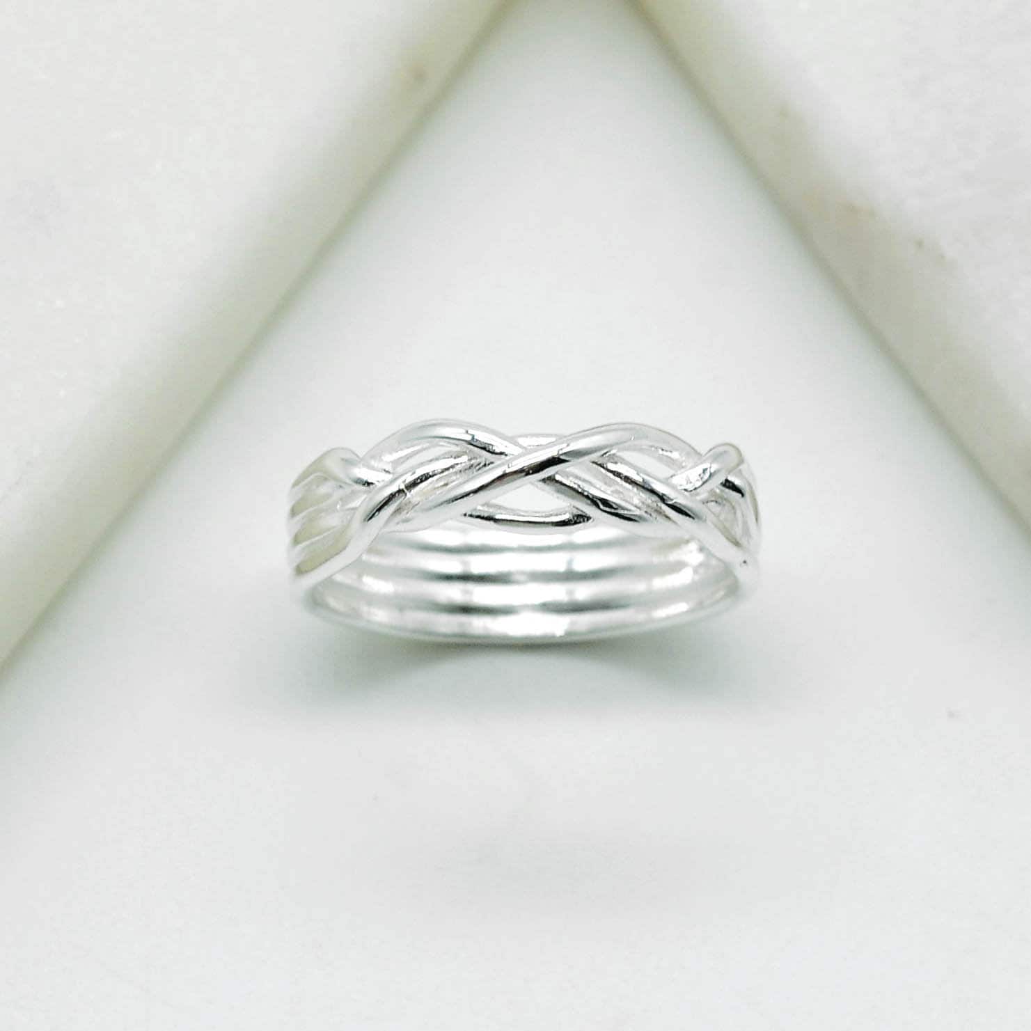Womens Sterling Silver Infinity Knot Ring Puzzle Style Ring | Etsy
