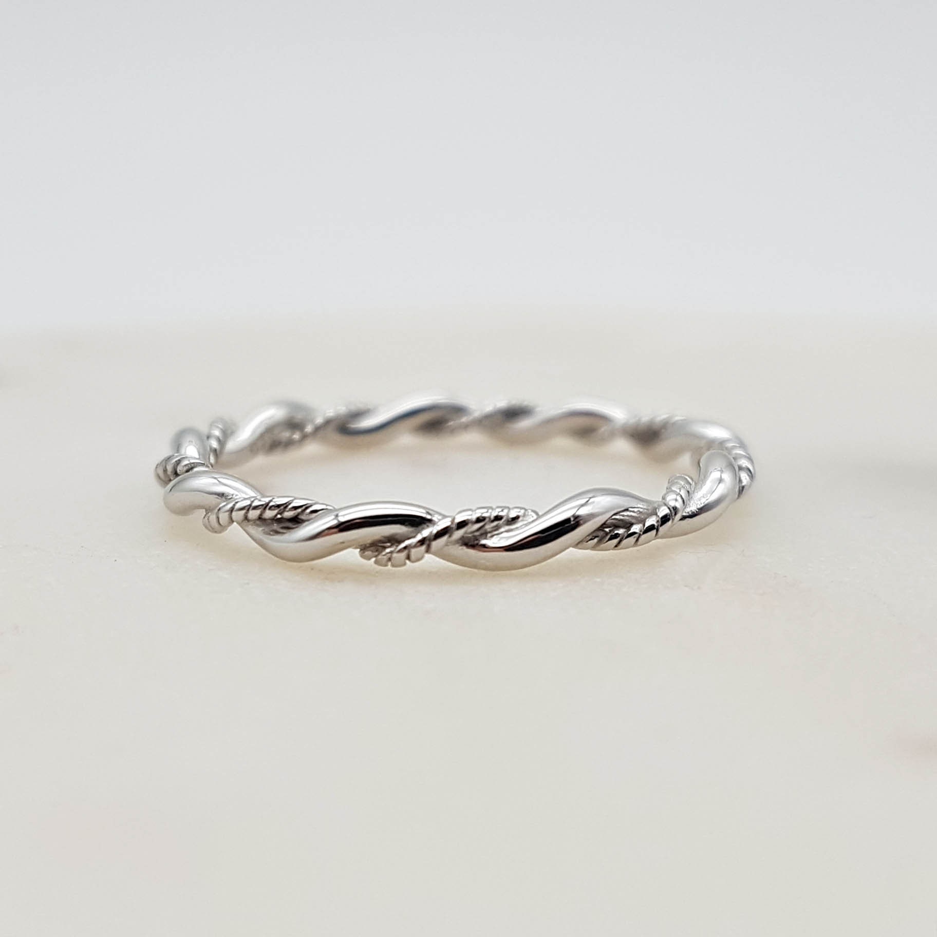 925 Sterling Silver Twist Ring Womens Silver Stacking Ring | Etsy