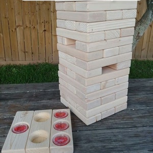 Large Wood Jello Shot Tower Game With 1-2-or 3 Cup Holders - Etsy