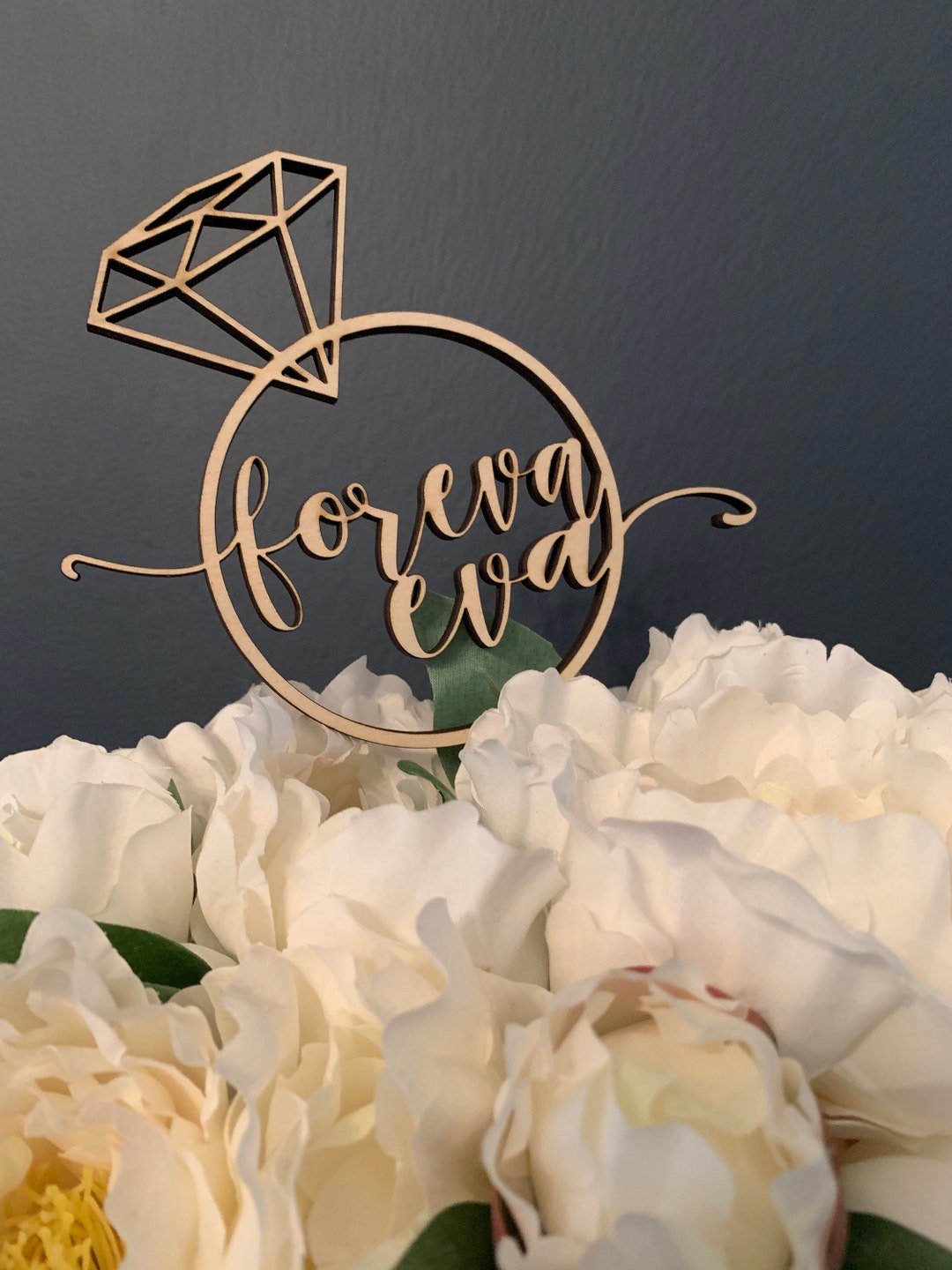 Forever Eva, Bridal Shower Cake Topper, Wedding Cake Topper, Engagement ...