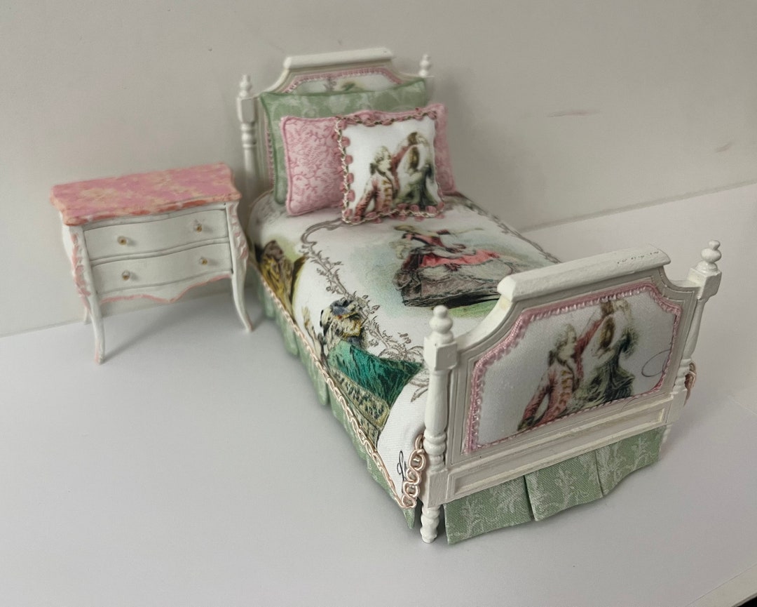 Dollhouse Miniatures Artisan OOAK Handpainted 2-piece French - Etsy