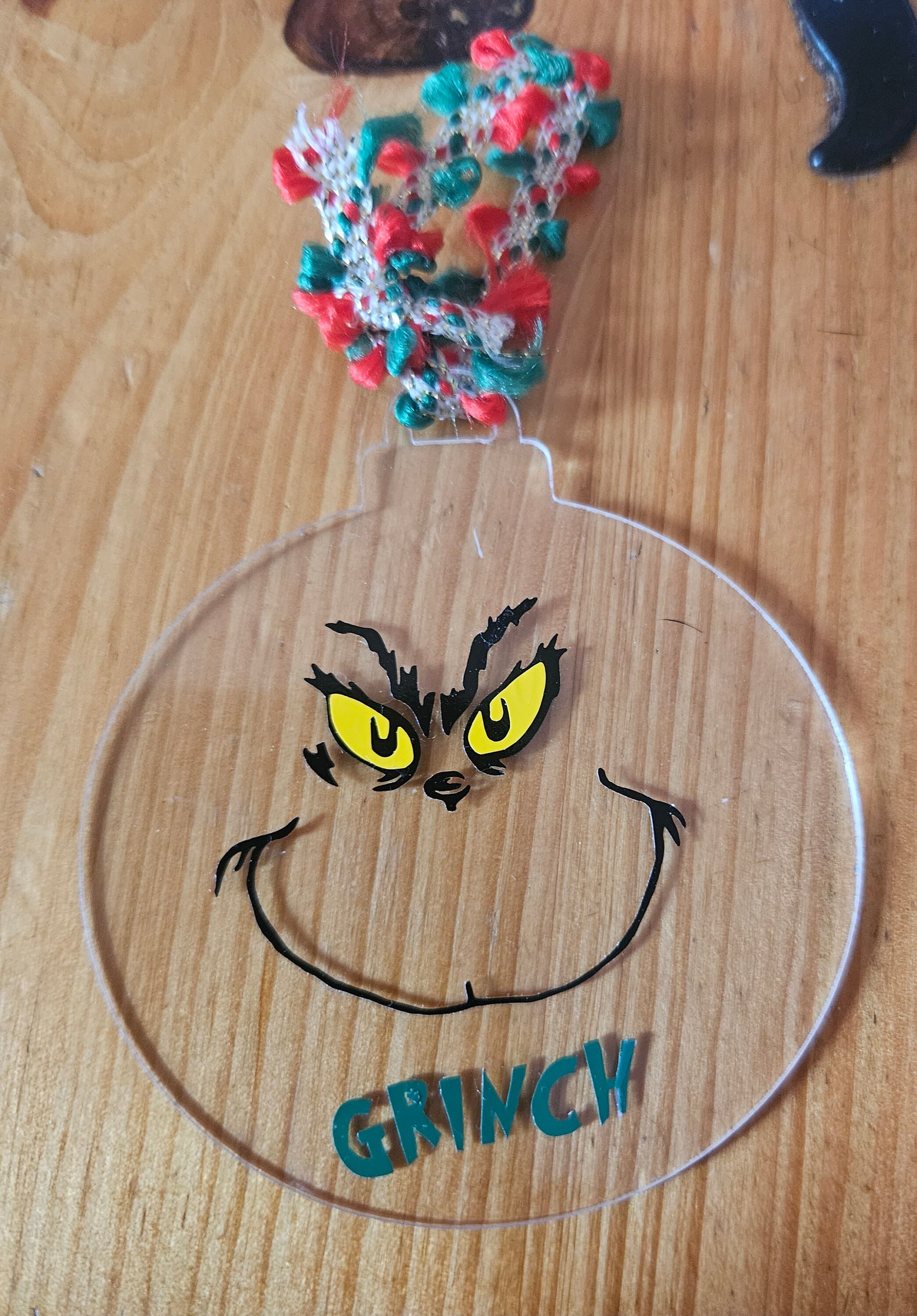 Flat Round Circle Christmas Ornaments - Etsy