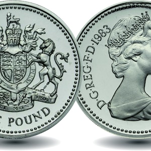 First Silver Proof One Pound Coin 1983 - Etsy