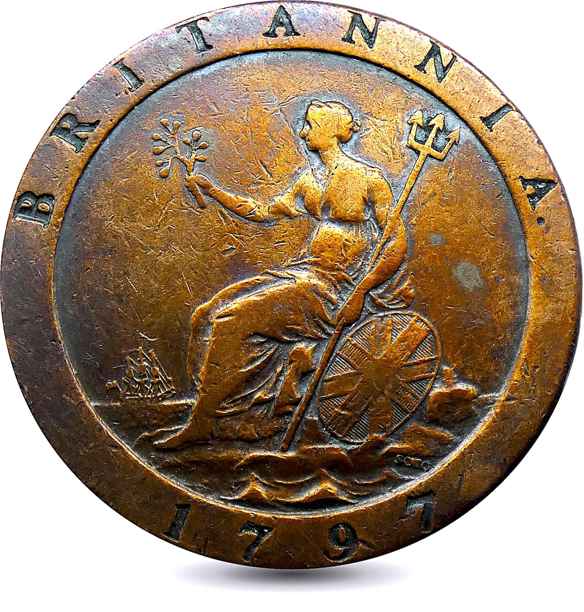 First English Copper Penny 1797 Made in London - Etsy UK