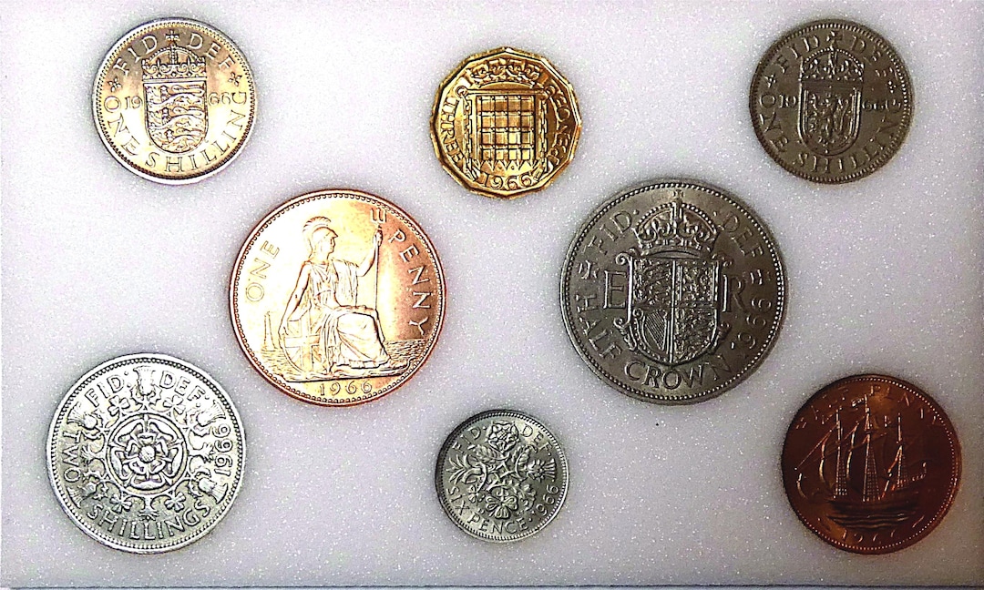 60th Birthday Gift 1966 Coin Set - Etsy