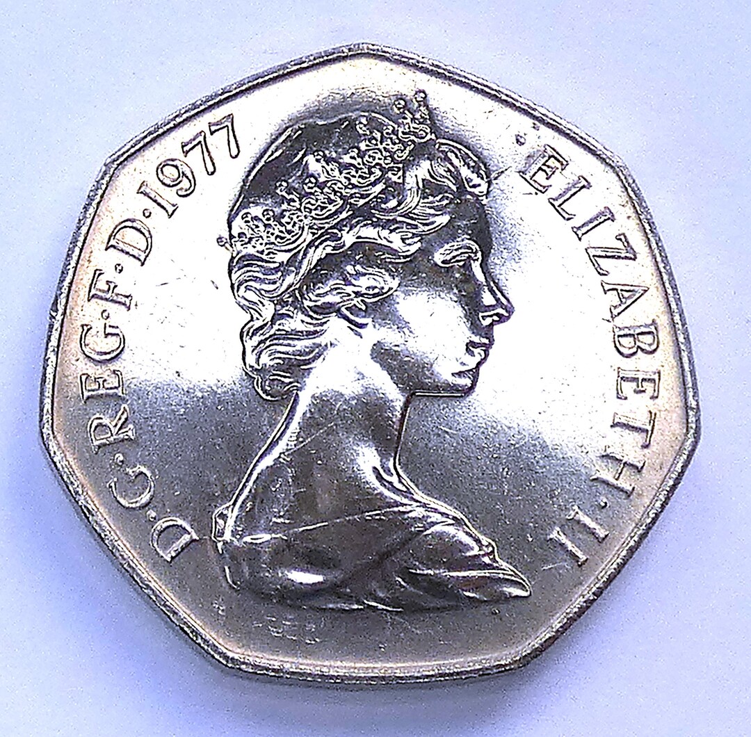 1977 50p Fifty Pence Coin 48th Birthday Gift - Etsy