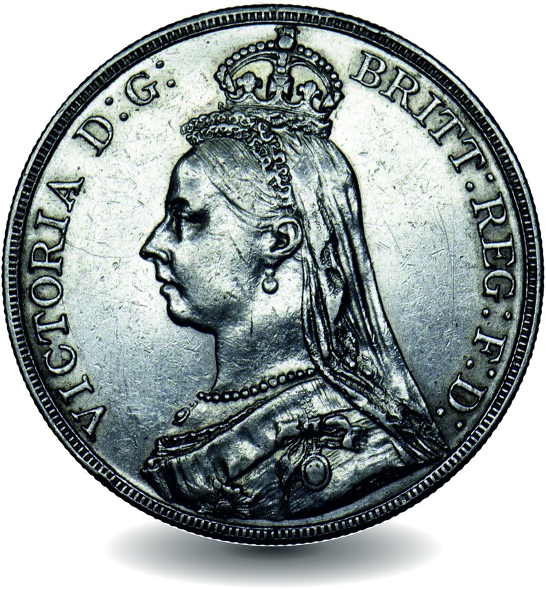 1889 Queen Victoria Silver Crown Coin - Etsy