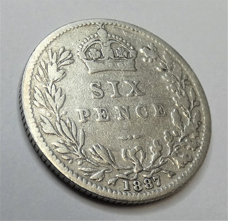 Victorian Silver Sixpence: Queen Victoria Sterling Coin Gift - Etsy