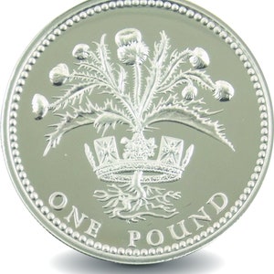 Sterling Silver One Pound Coin Uncirculated Made in UK - Etsy