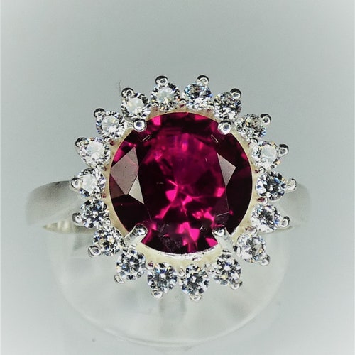 Silver Ruby Ring for Women Unique Ruby Promise Ring for Her - Etsy