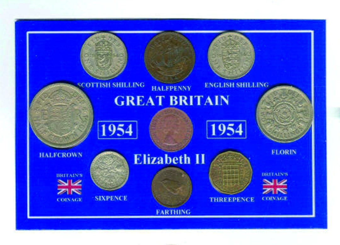 British Coin Set 1954 70th Birthday Gift - Etsy