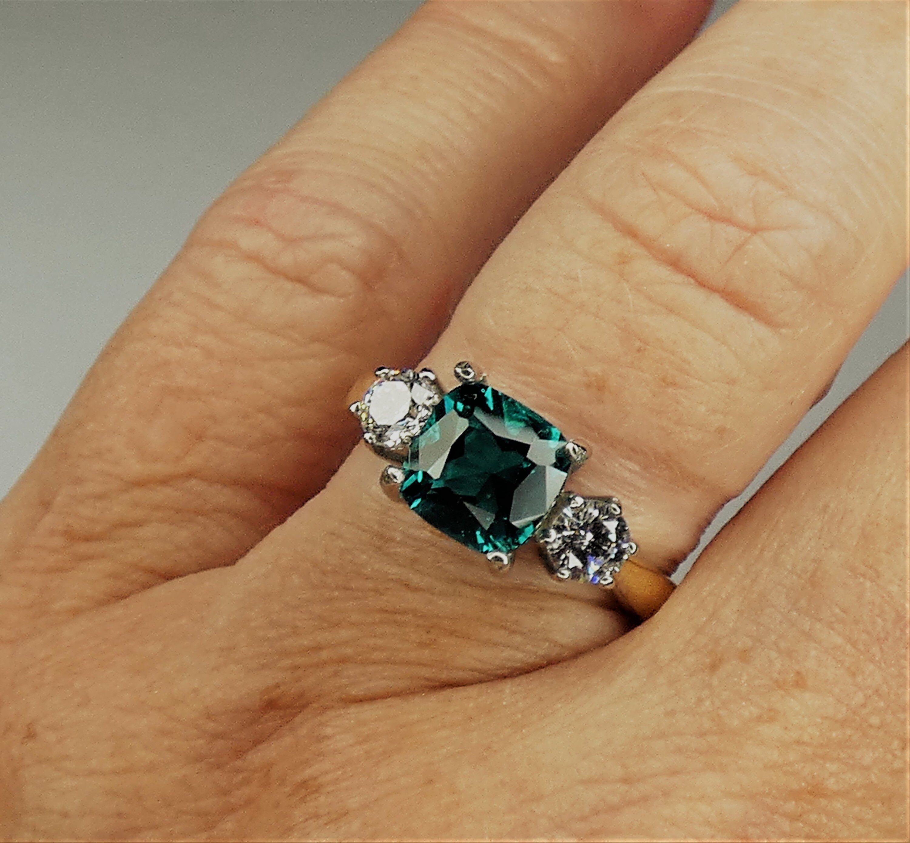 Genuine Helenite Silver Ring - Etsy UK