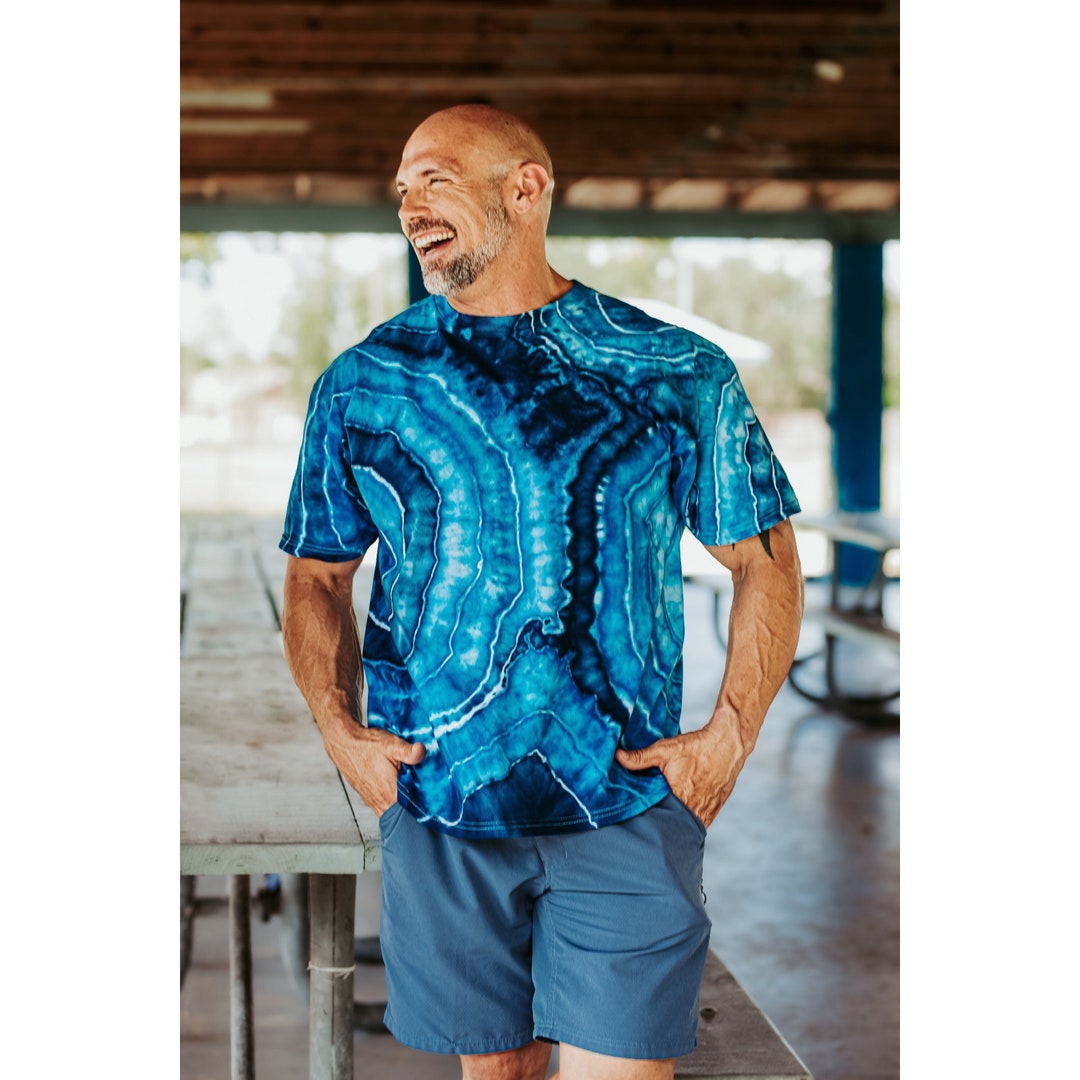 Geode Tie Dye, Hippie Clothes Men, Tye Dye Shirt, Father in Law Gift ...