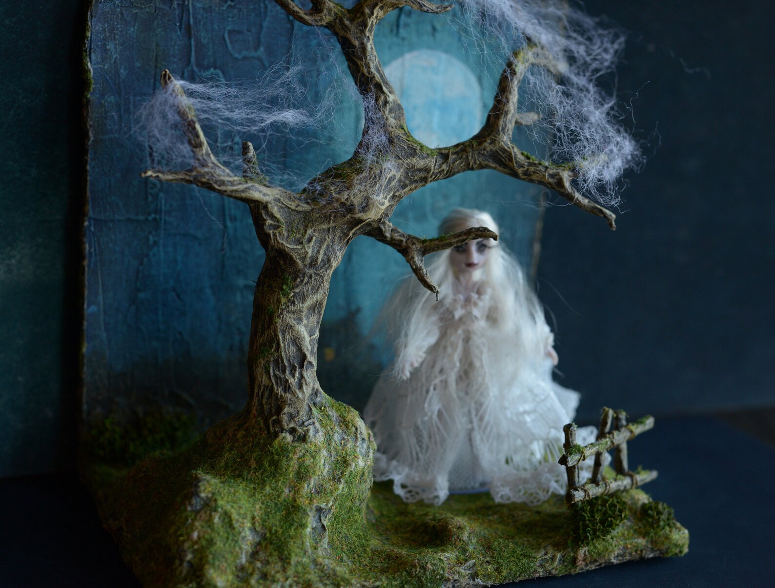 Half scale handmade gothic miniature.Flying ghost doll. | Etsy
