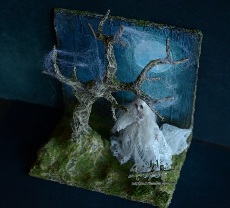 Half scale handmade gothic miniature.Flying ghost doll. | Etsy