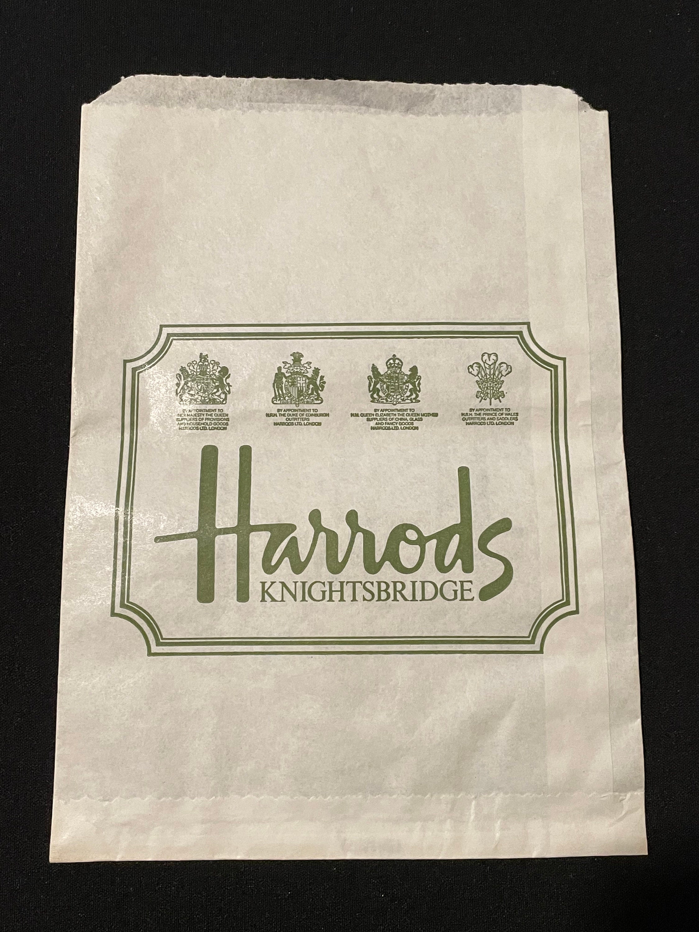 Harrods Knightsbridge Small Paper Merchandise Bag for Purchase, 8 1/2 ...