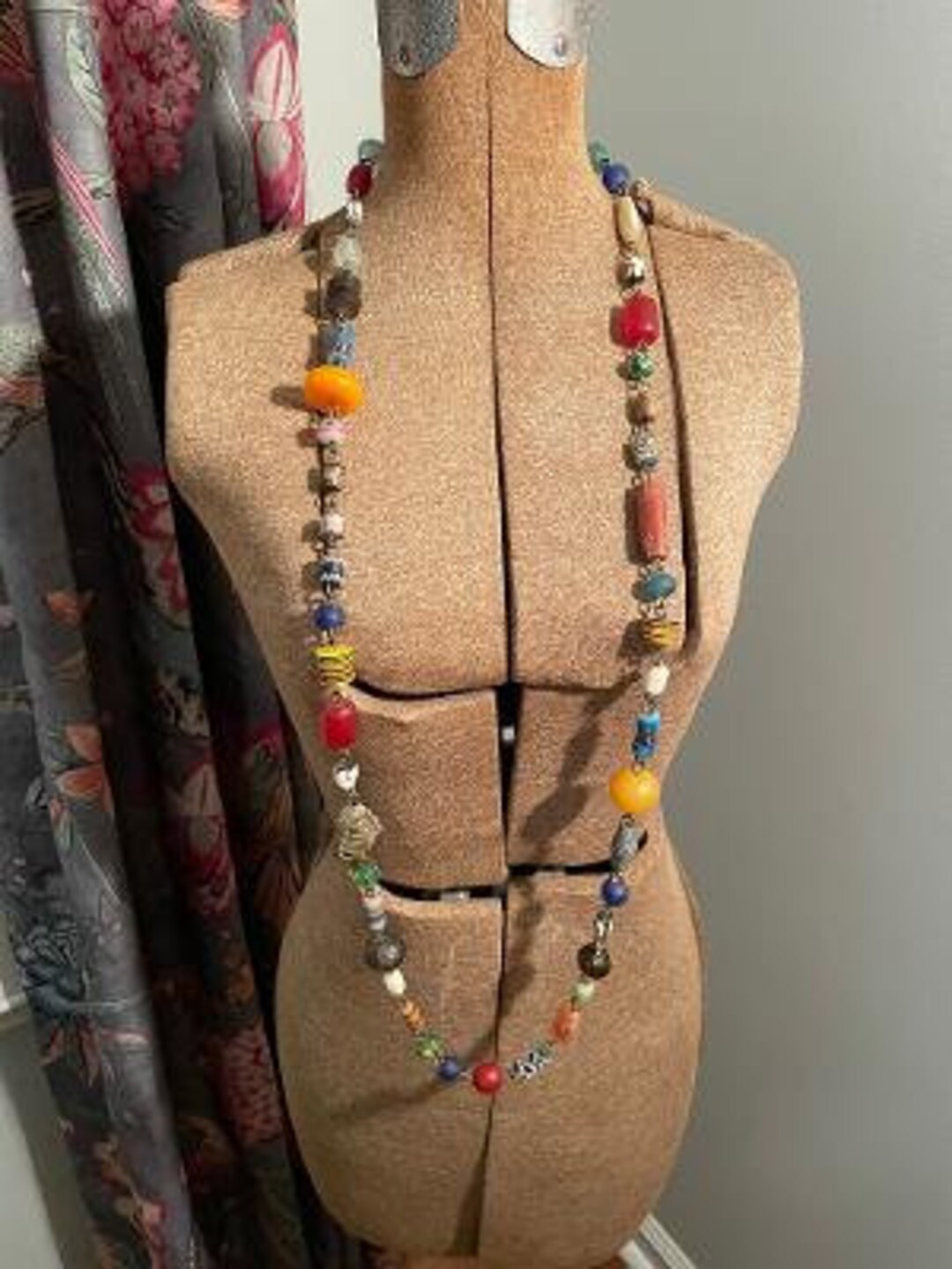 Vintage African Trade Bead Necklace Hand Crafted in Uganda - Etsy