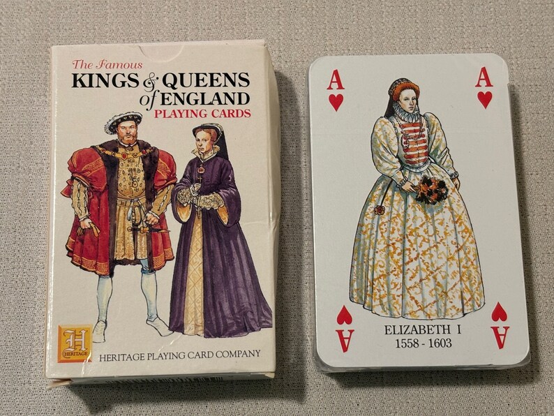 The Famous Kings and Queens of England Playing Cards by Heritage Card ...