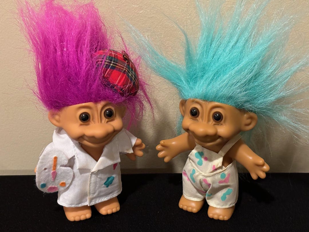 Vintage Russ Artist and Painter Troll Doll, 1980s - Etsy