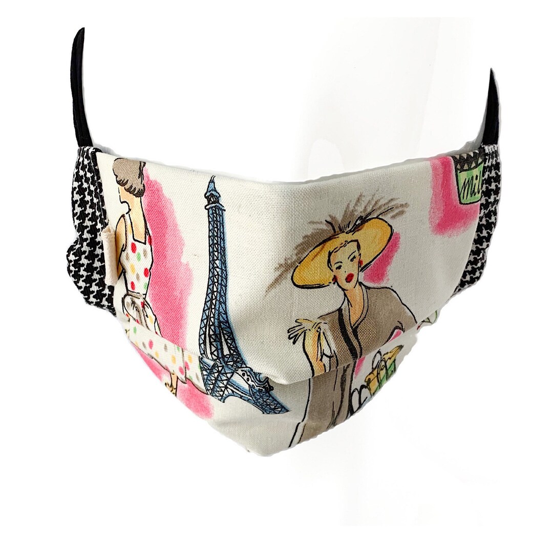 Paris Face Mask With Nose Wire and Filter Washable, Comfortable Face ...