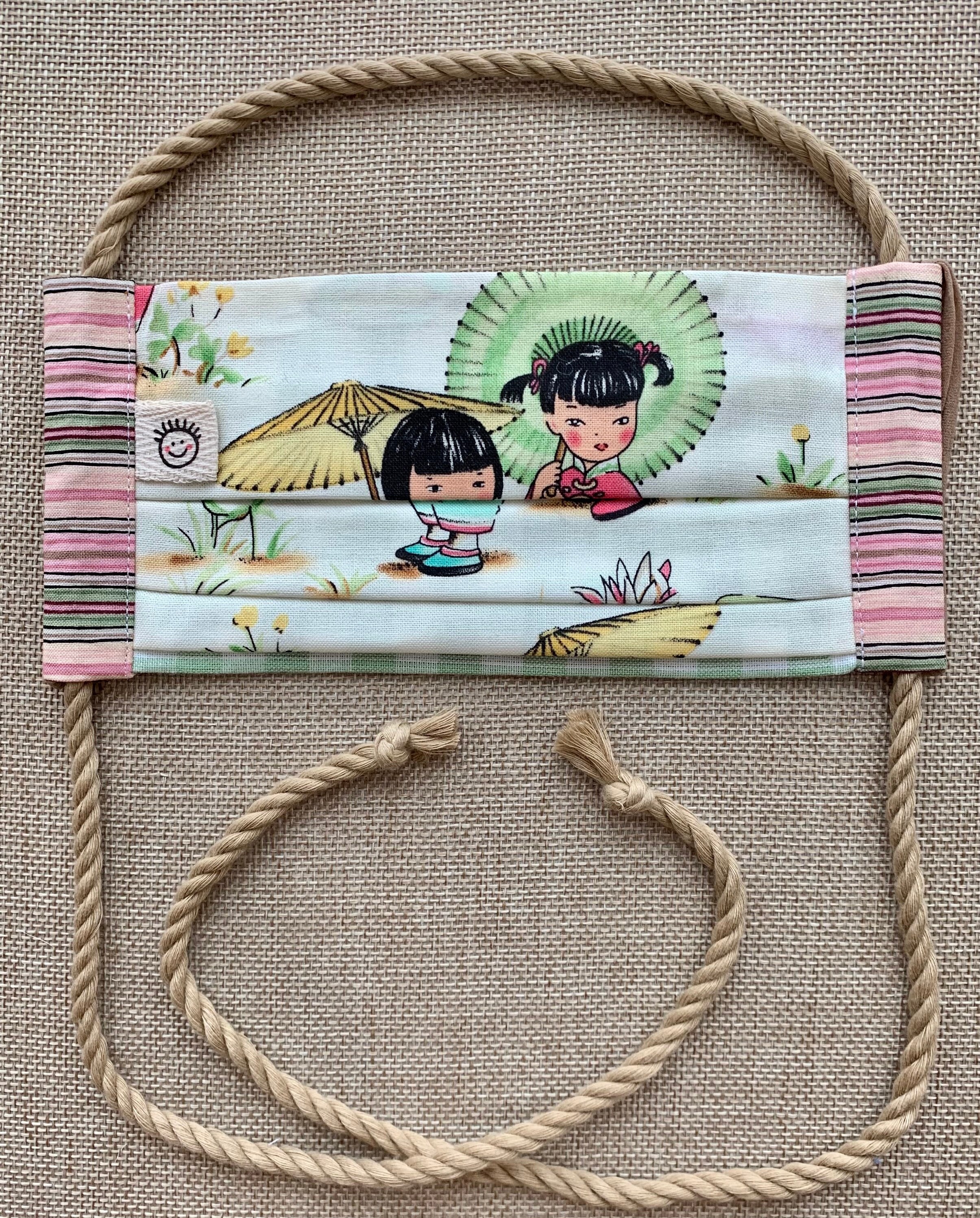 Precious Asian Girls With Umbrellas Face Mask With Nose Wire | Etsy