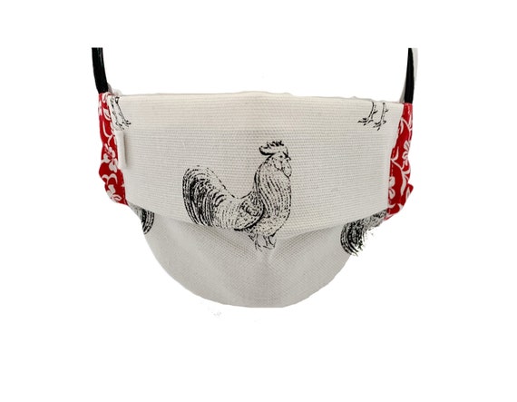 Hawaiian Chickens Face Mask With Nose Wire Filter Pocket & - Etsy