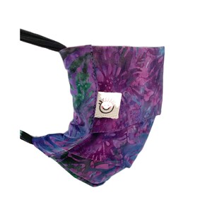 Men or Women's Stunning Purple Green Blue Batik Face Mask - Etsy