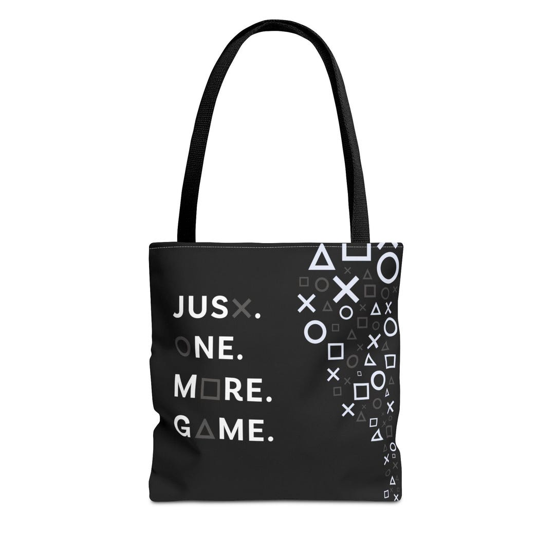 Gaming Tote Bag | Just One More Game | With Controller Button Design ...