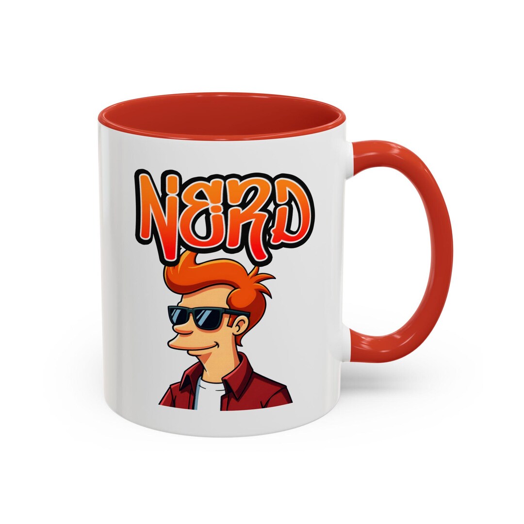 Futurama Fry 'NERD' Accent Mug | Fun Coffee Mug for Futurama Fans ...