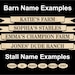Barn Name And/or Stall Name Signs - Custom - Personalize Barns With a ...
