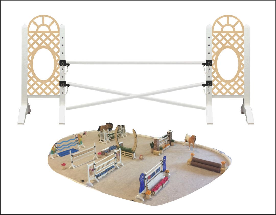 Lattice Arch Jump - Realistic Show Jump for Play or Decoration - Horse ...