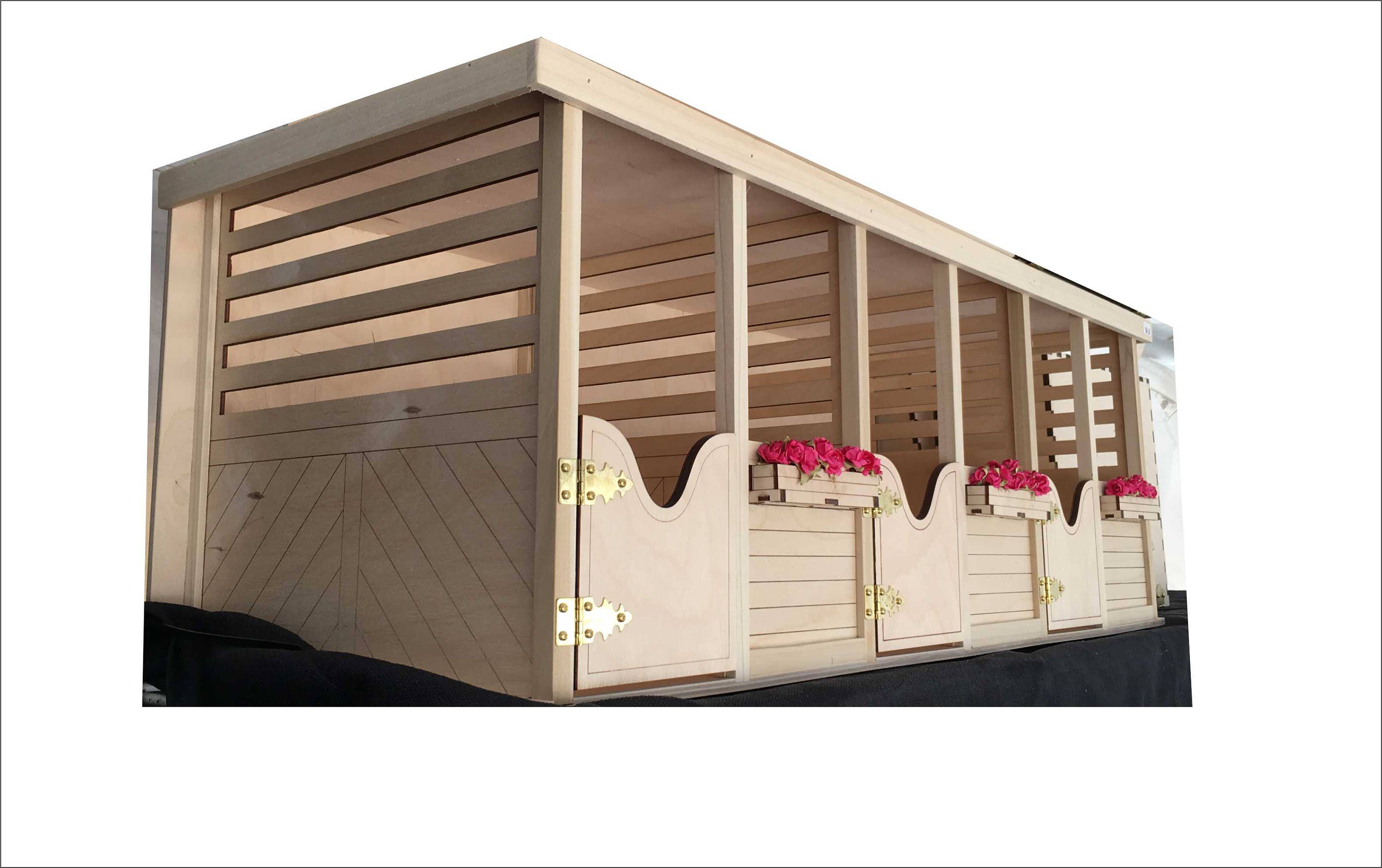 Breyer Horse Stable: 3-stall Barn With Flower Boxes - Etsy