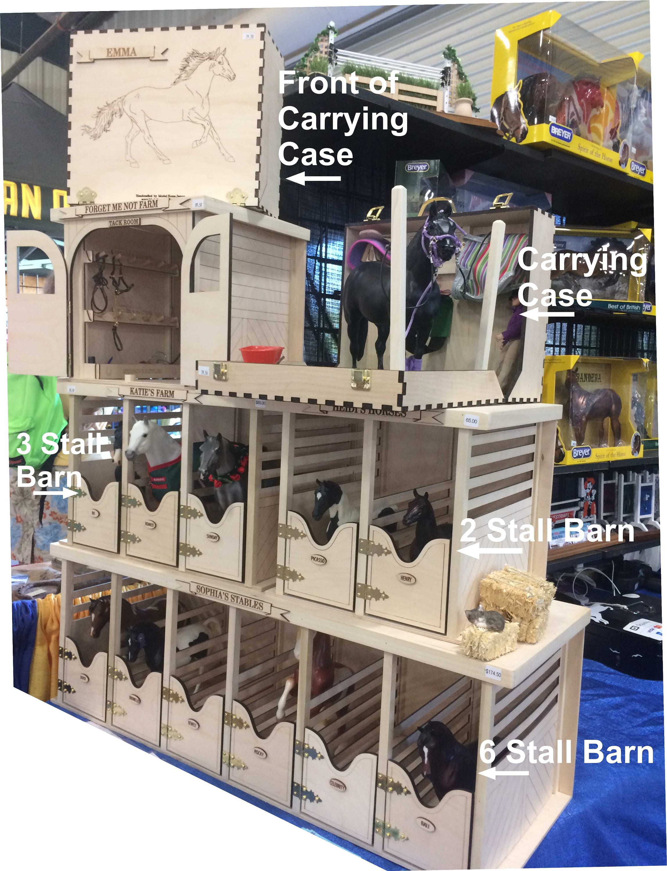 2 Stall Wood Barn fits Breyer Horses - Etsy