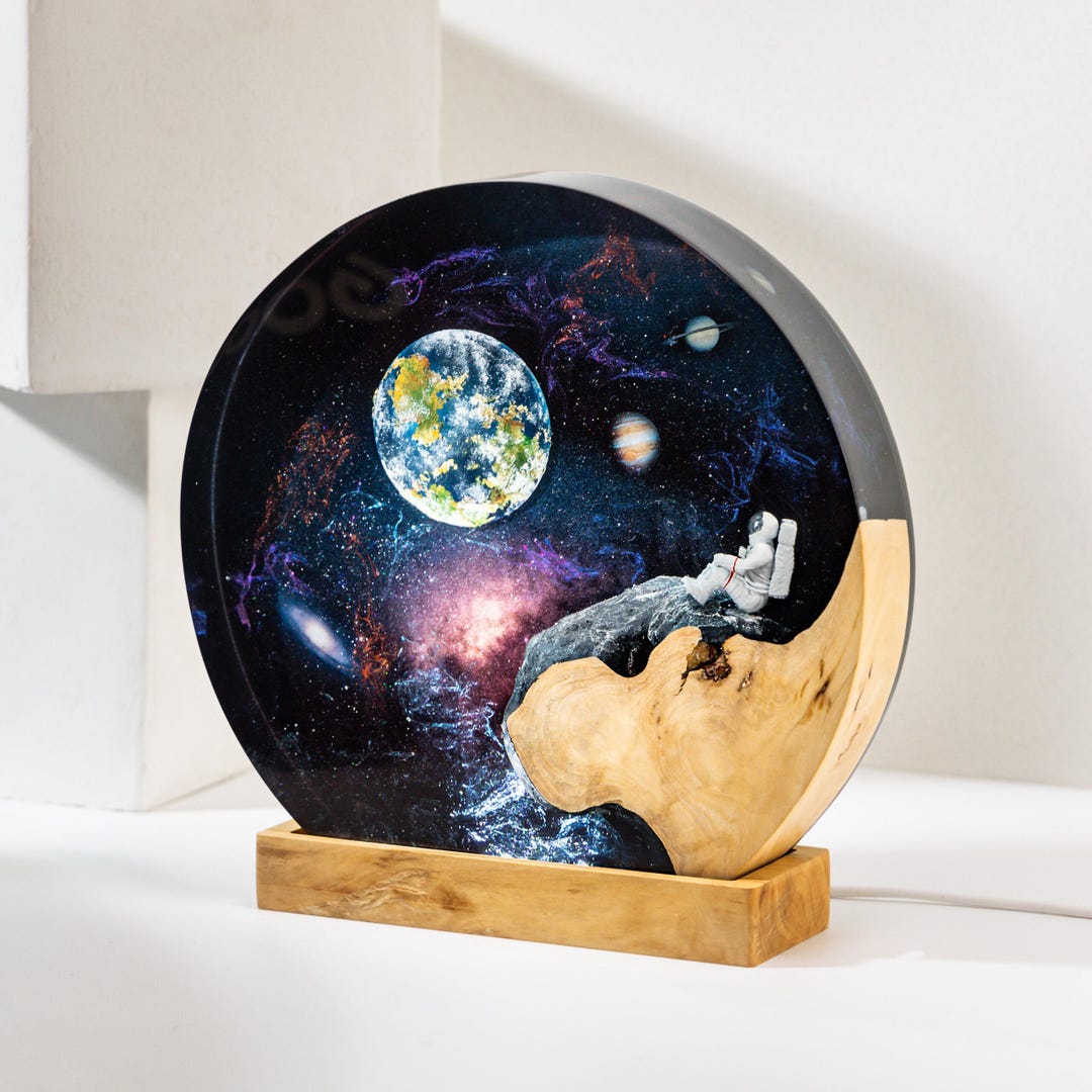 Interstellar Epoxy Lamp – Custom Night Light Ground, Sci-fi Movie Art ...